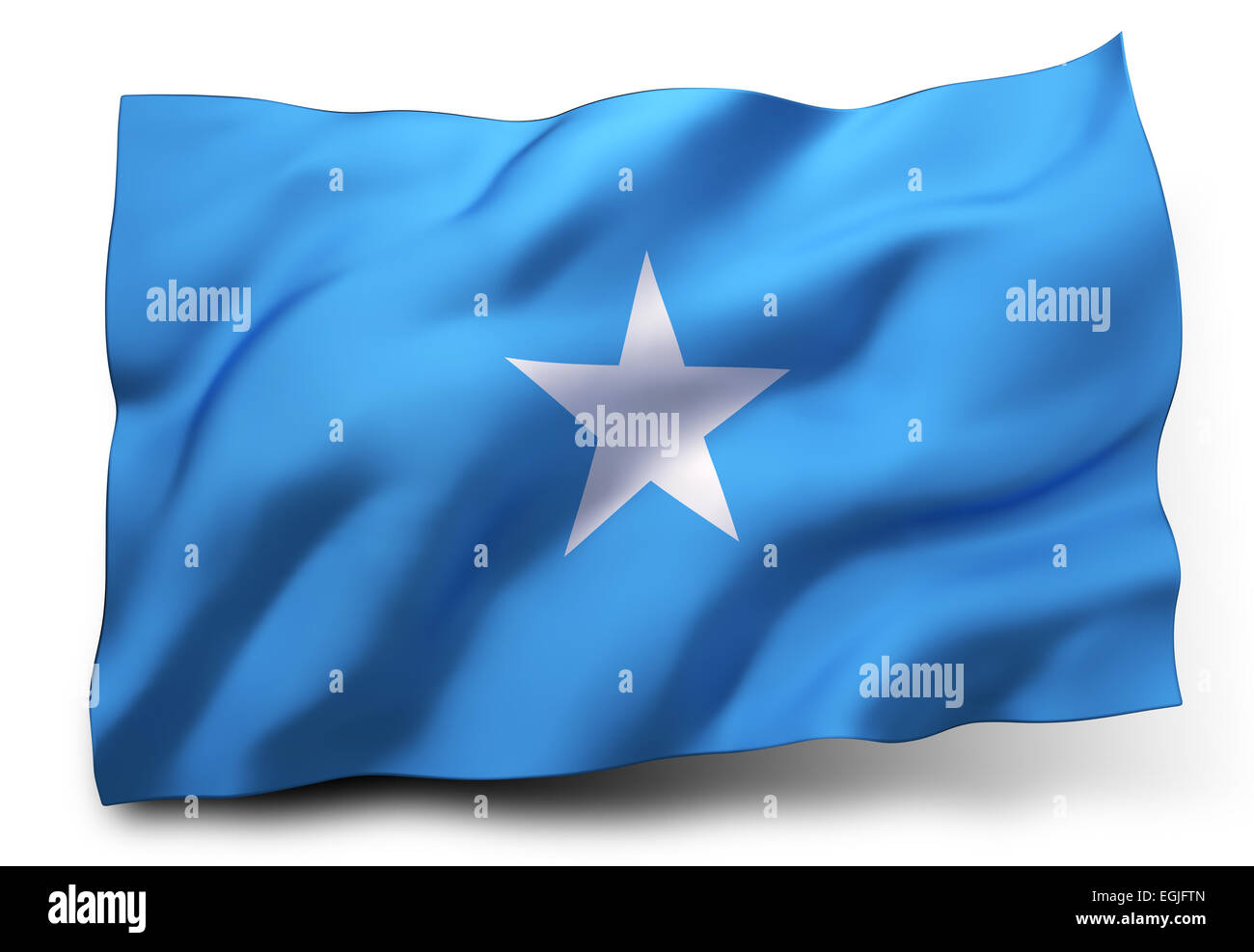 Wavy somalian flag Cut Out Stock Images & Pictures - Alamy