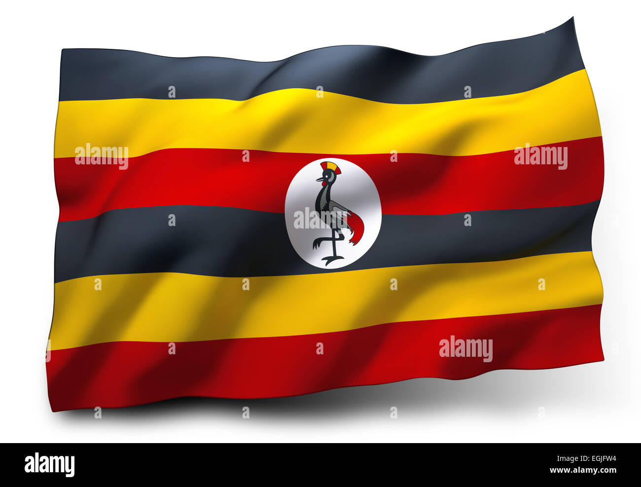 Flag africa african uganda hi-res stock photography and images - Alamy