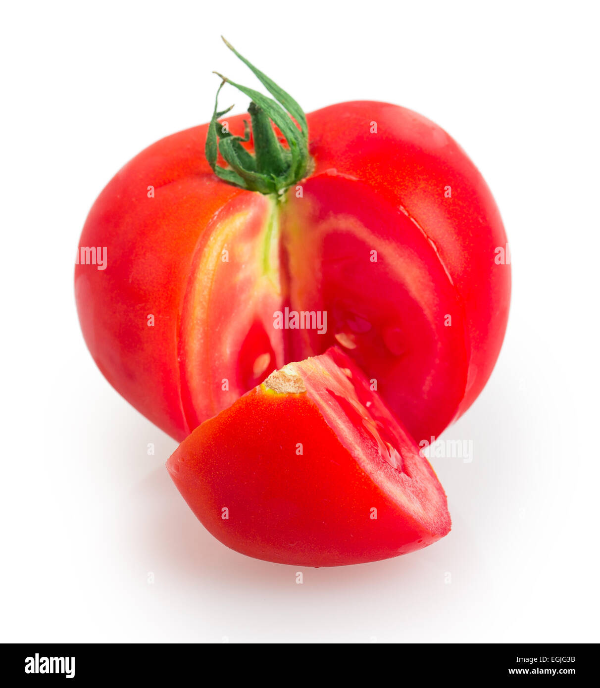 chopped tomato isolated on white background Stock Photo - Alamy