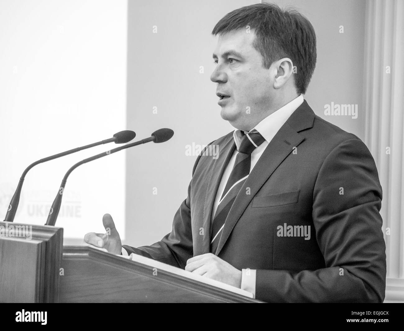 Kiev, Ukraine. 25th Feb, 2015. Deputy Prime Minister Gennady Zubkov ...