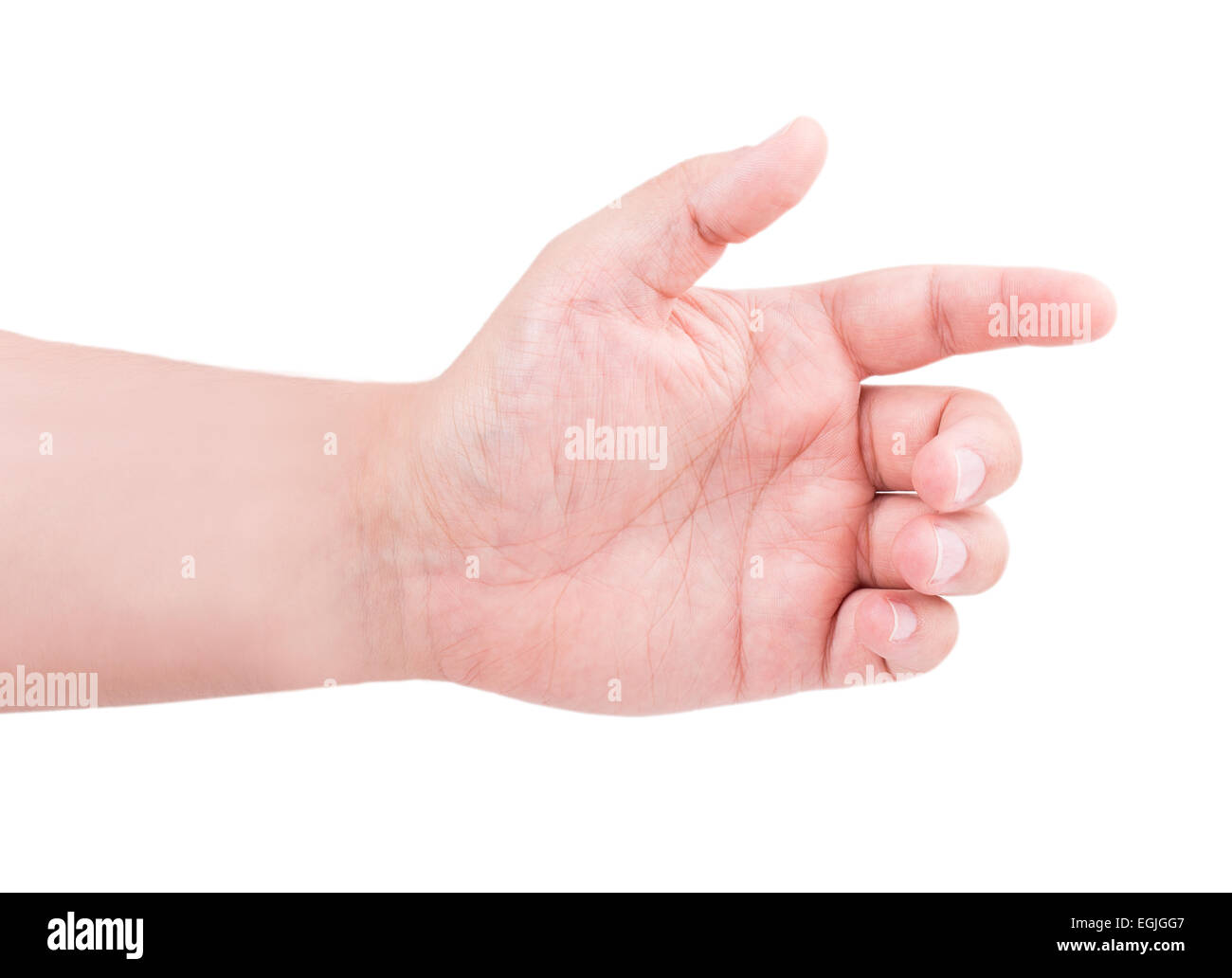 hand isolated white background finger caucasian Stock Photo - Alamy