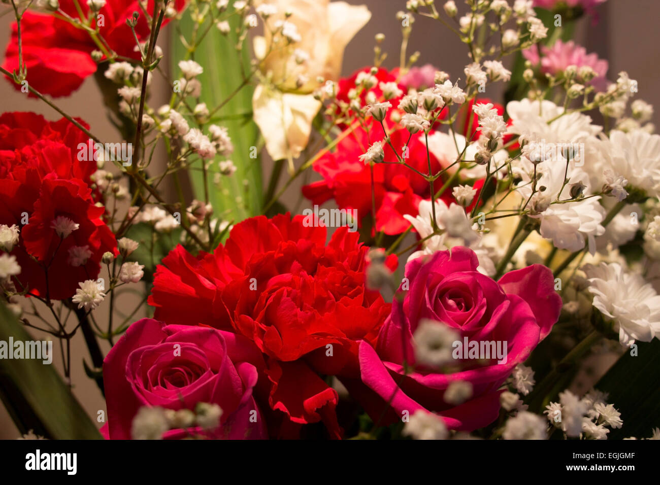 Beautiful flower display in Thai restaurant near Leeds Stock Photo - Alamy
