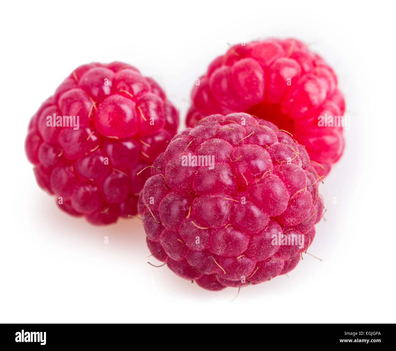 raspberries isolated on white background Stock Photo - Alamy