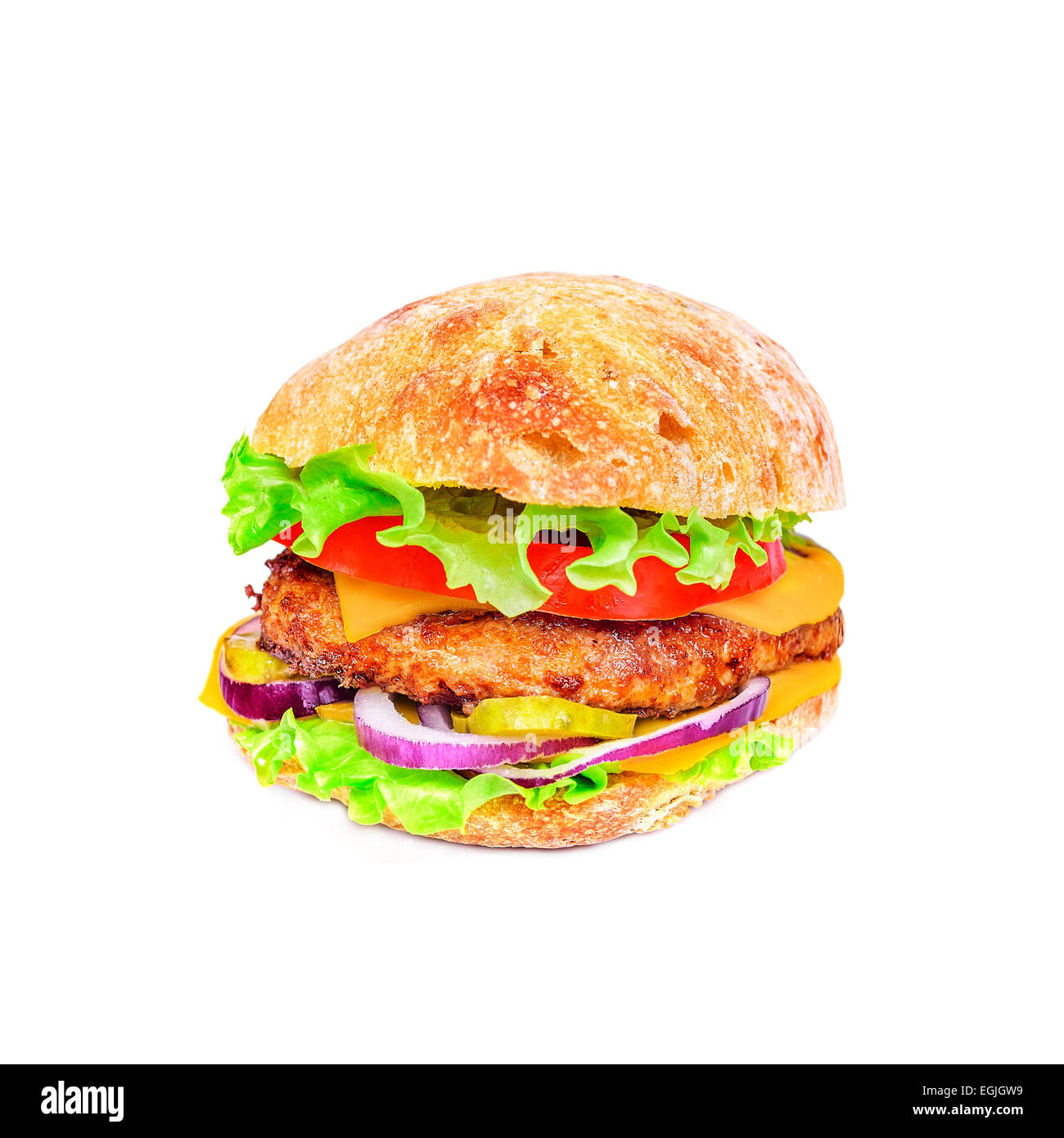 Appetizing cheeseburger fast food Cut Out Stock Images & Pictures - Alamy