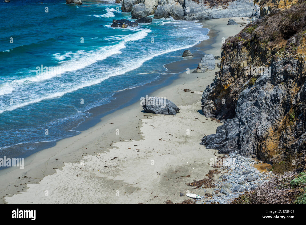 Beach and coastal scene. Big Sur, California, United States Stock Photo ...