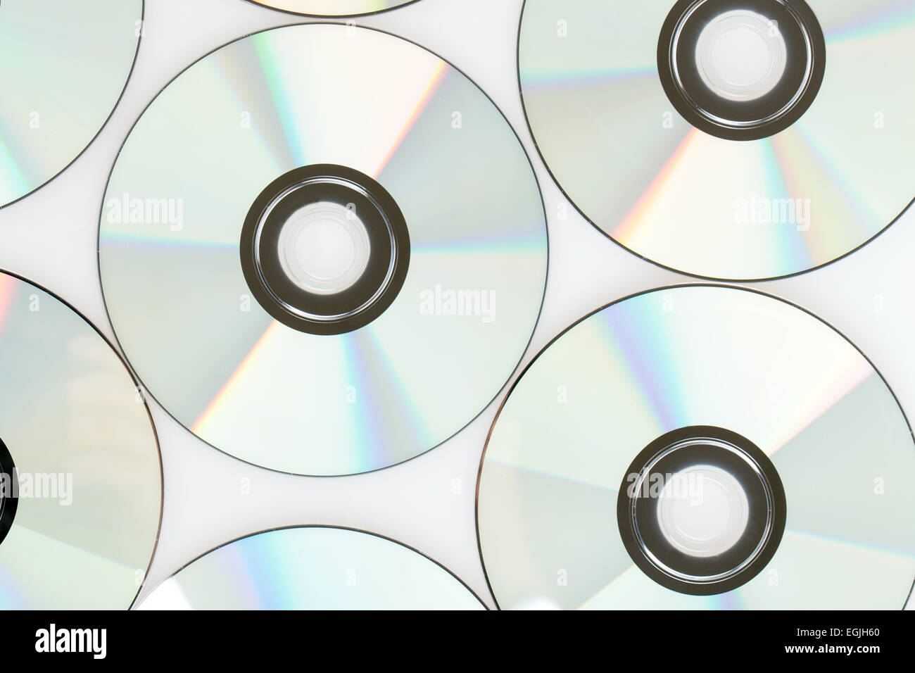 compact discs on a white background Stock Photo - Alamy