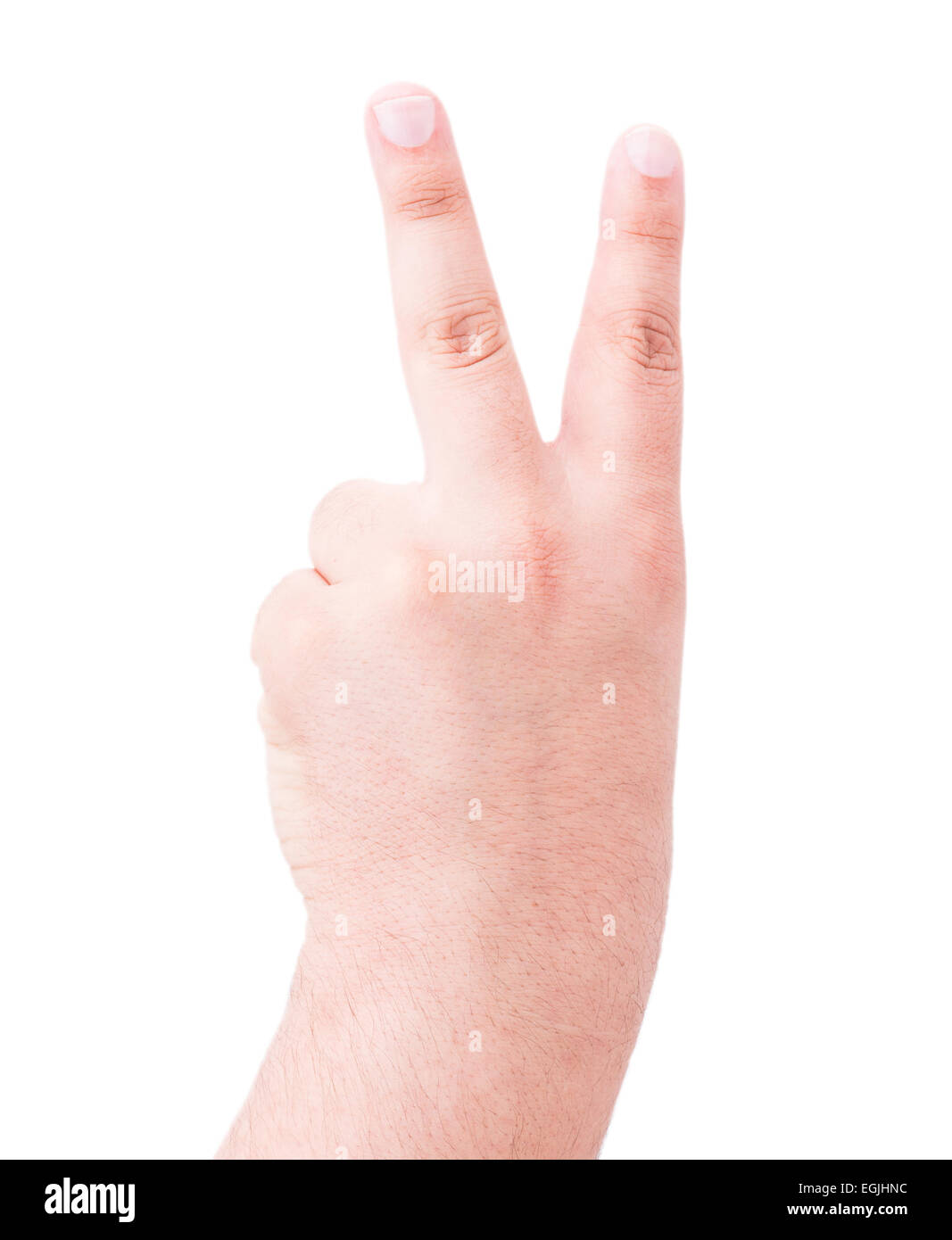 hand isolated white background finger caucasian Stock Photo - Alamy