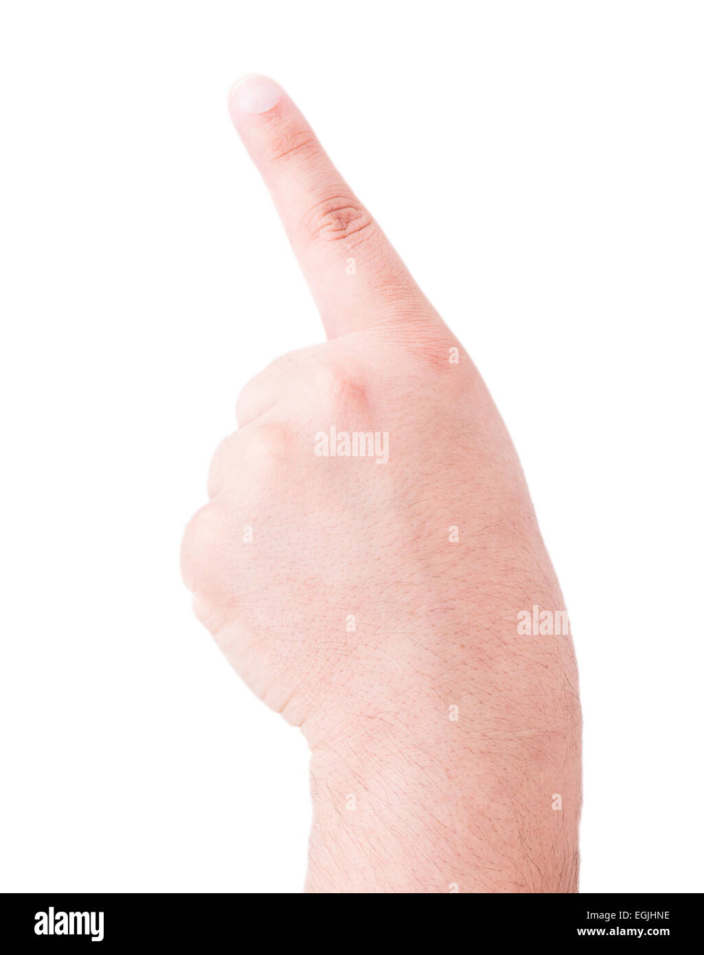 hand isolated white background finger caucasian Stock Photo - Alamy