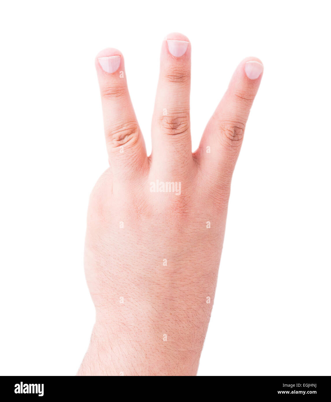 hand isolated white background finger caucasian Stock Photo - Alamy