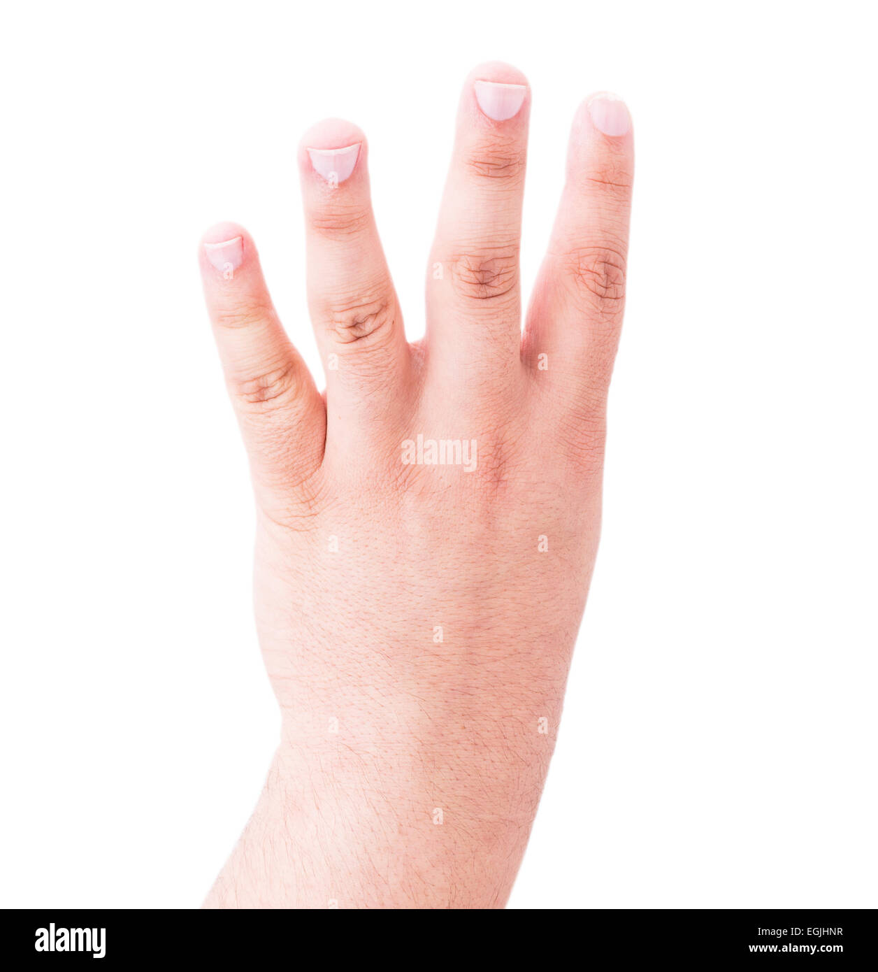 hand isolated white background finger caucasian Stock Photo - Alamy