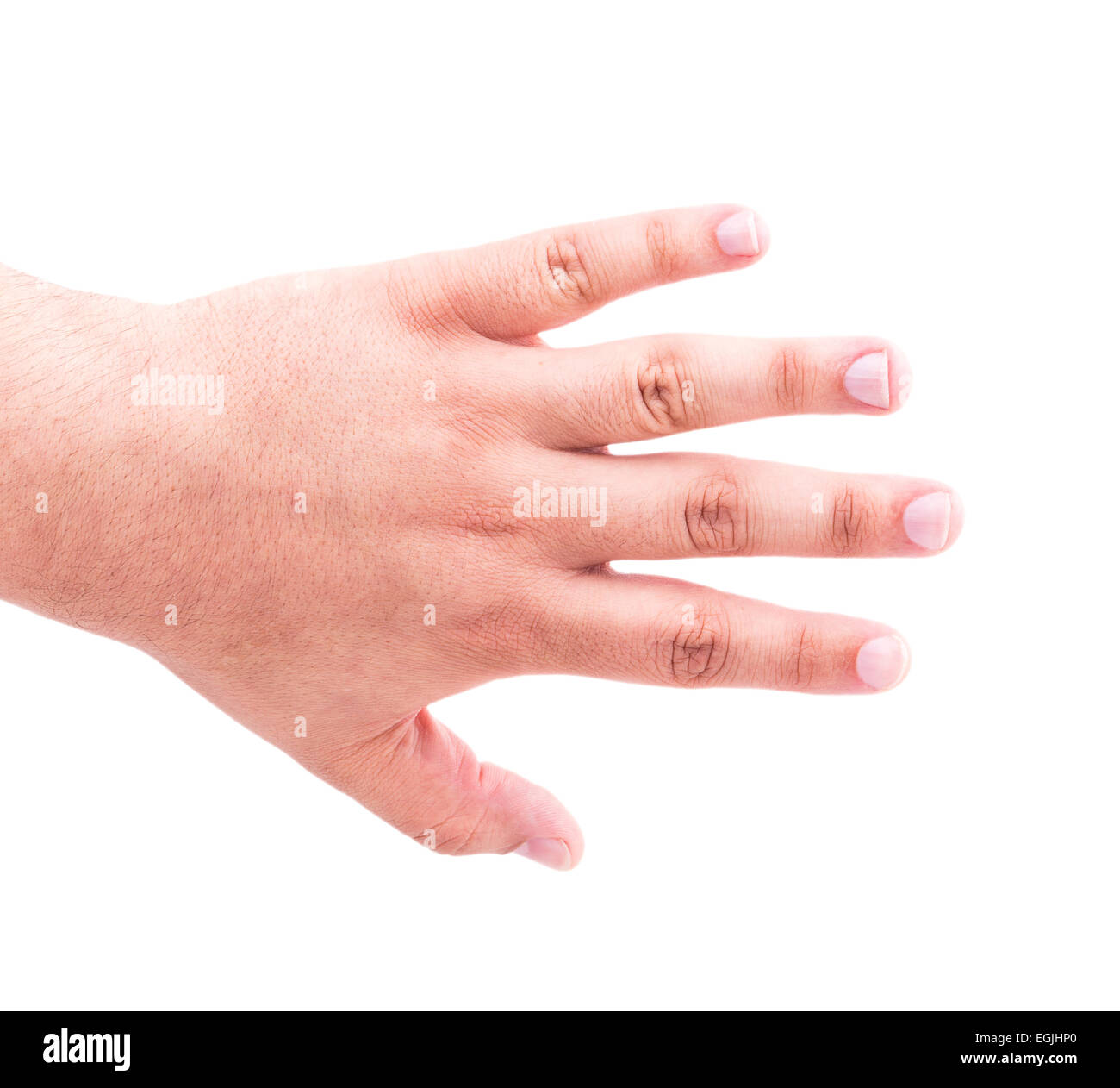hand isolated white background finger caucasian Stock Photo - Alamy