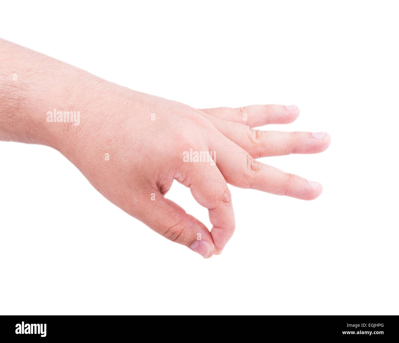 hand isolated white background finger caucasian Stock Photo - Alamy