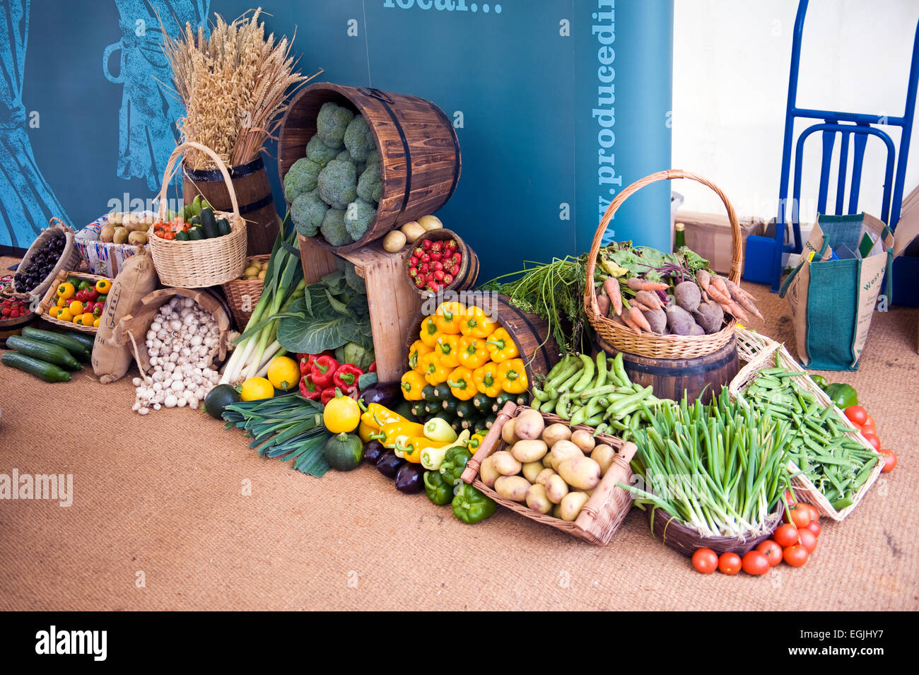 A display of fresh vegetables at the kent county show Stock Photo - Alamy