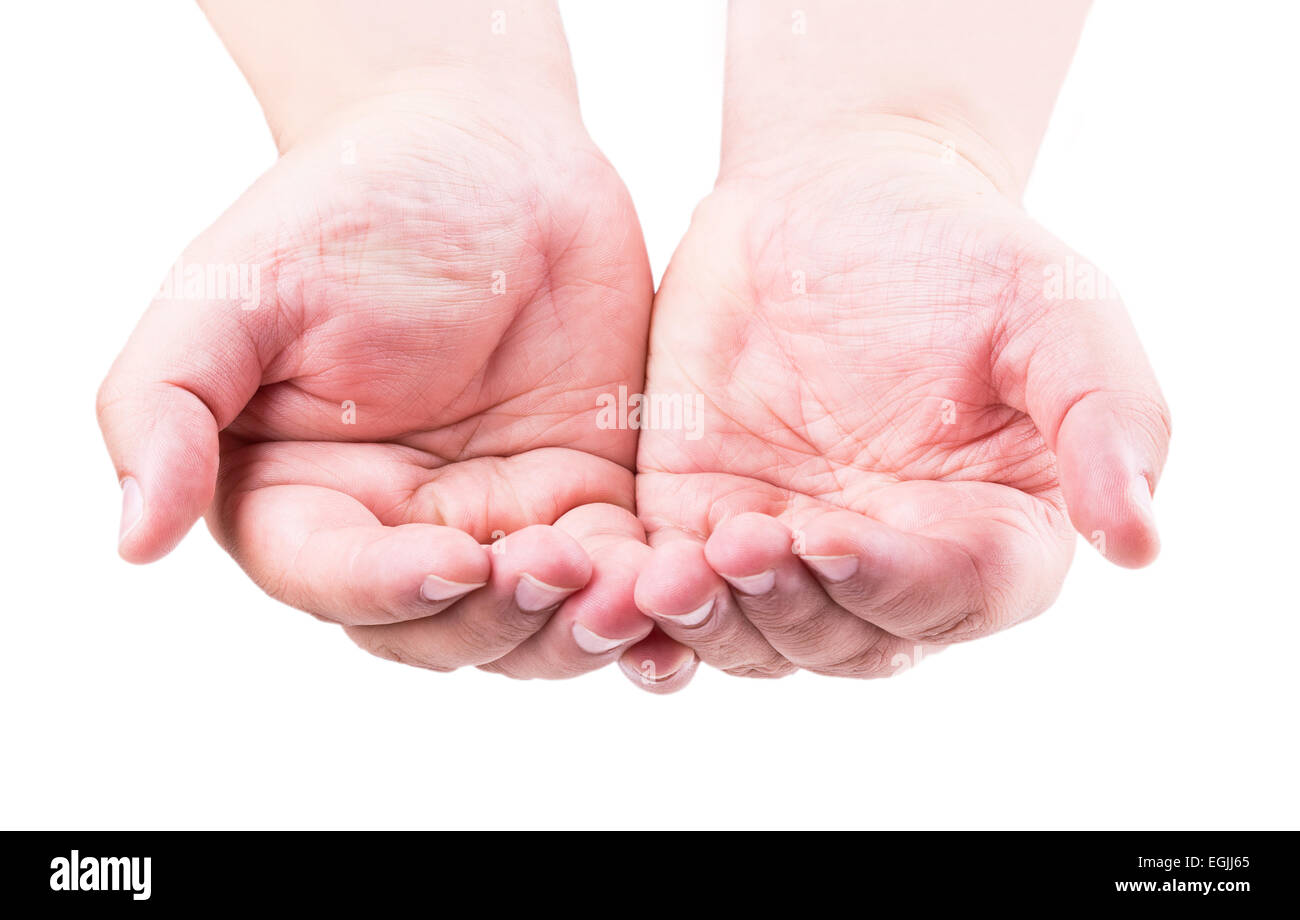hand isolated white background finger caucasian Stock Photo - Alamy
