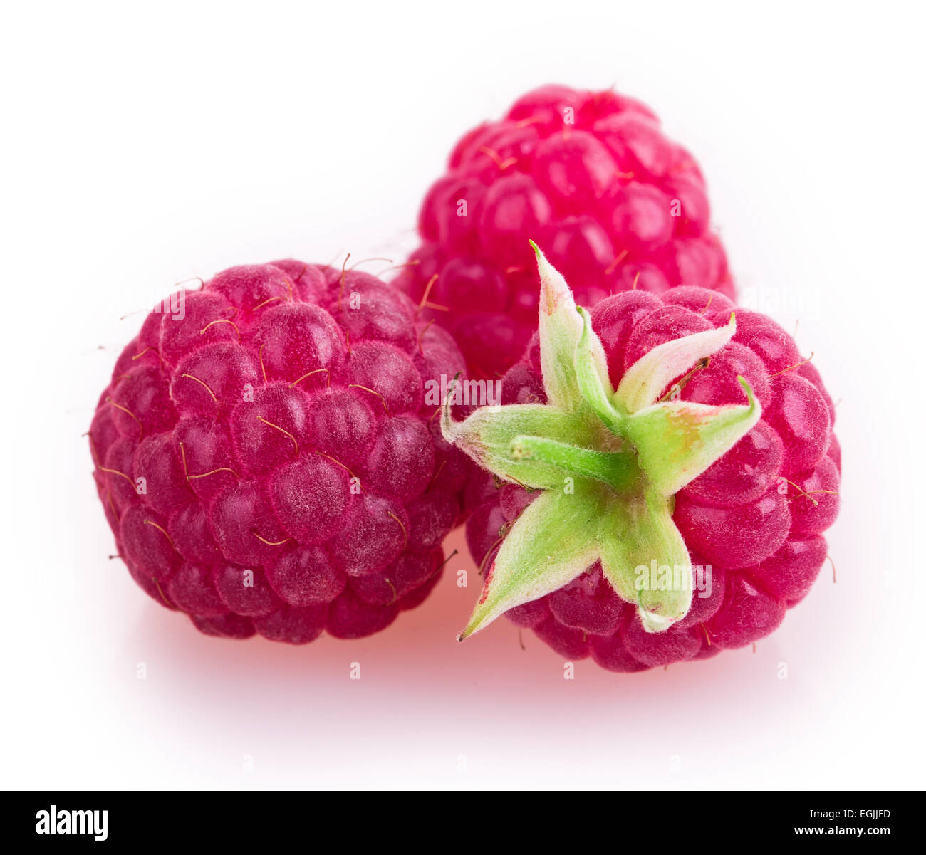 raspberries isolated on white background Stock Photo - Alamy