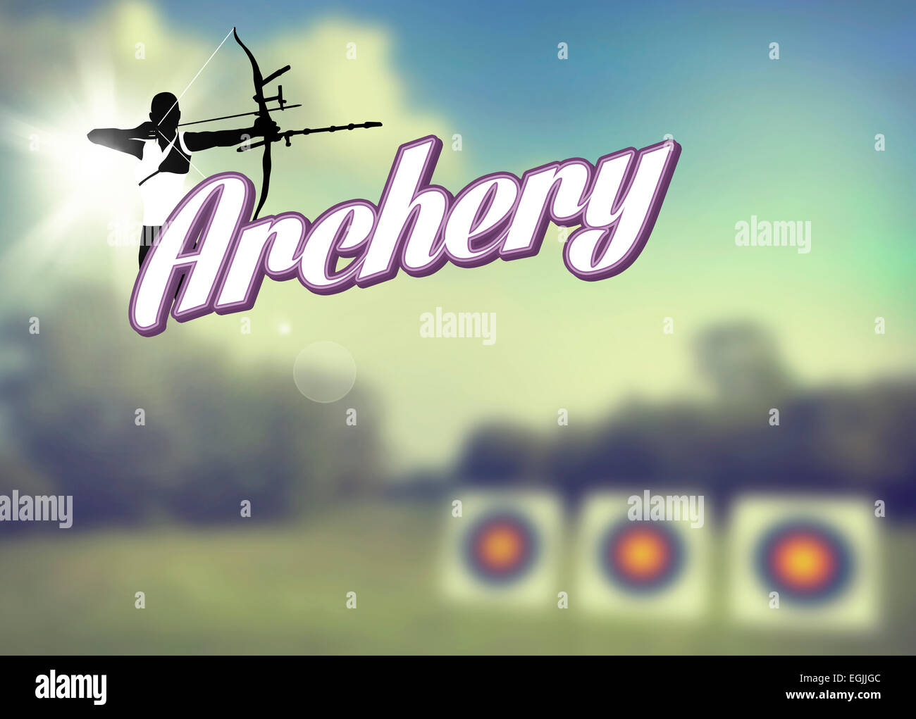 Archery sport invitation poster or flyer background with space Stock ...