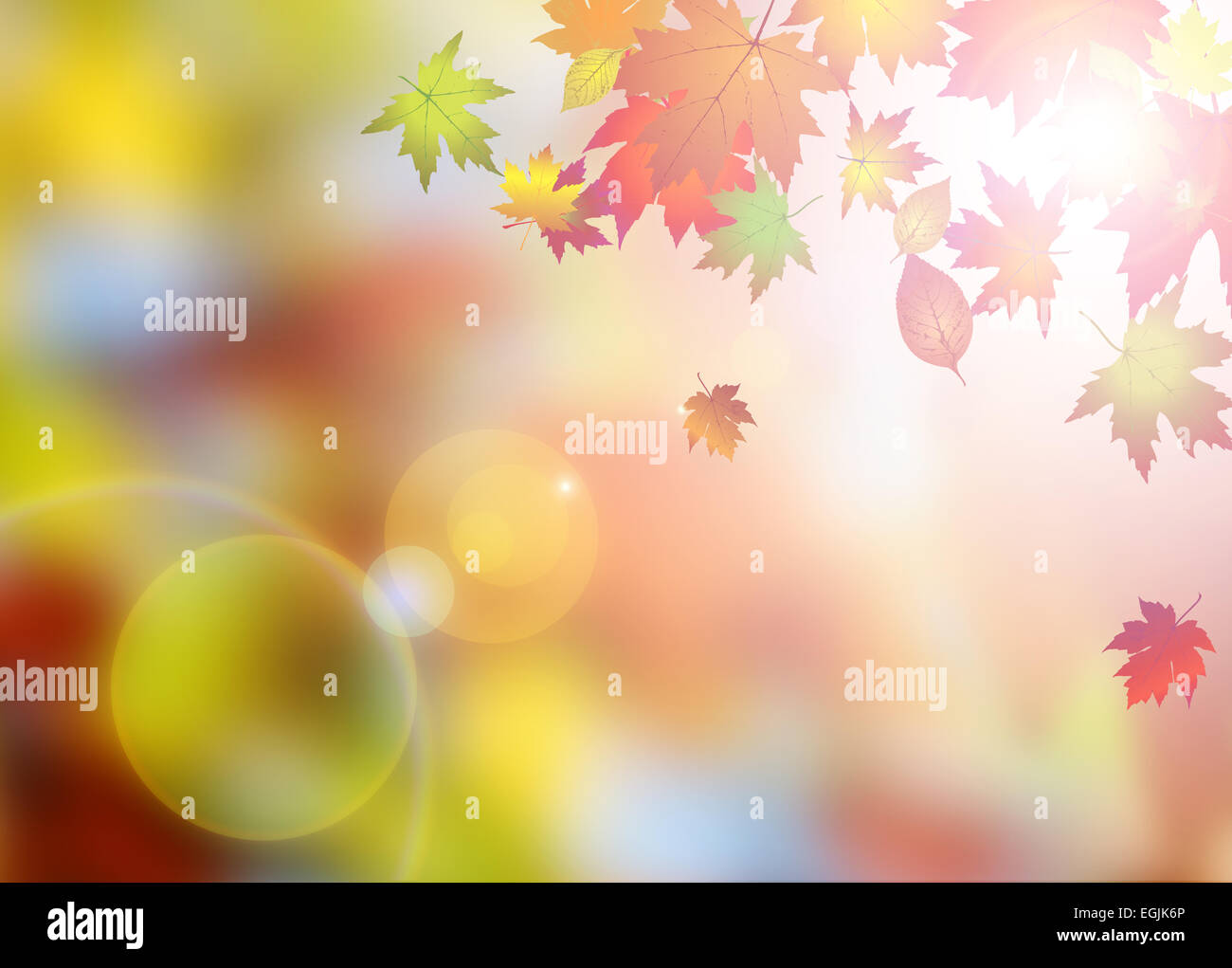 Abstract autumn poster or flyer background with space Stock Photo - Alamy