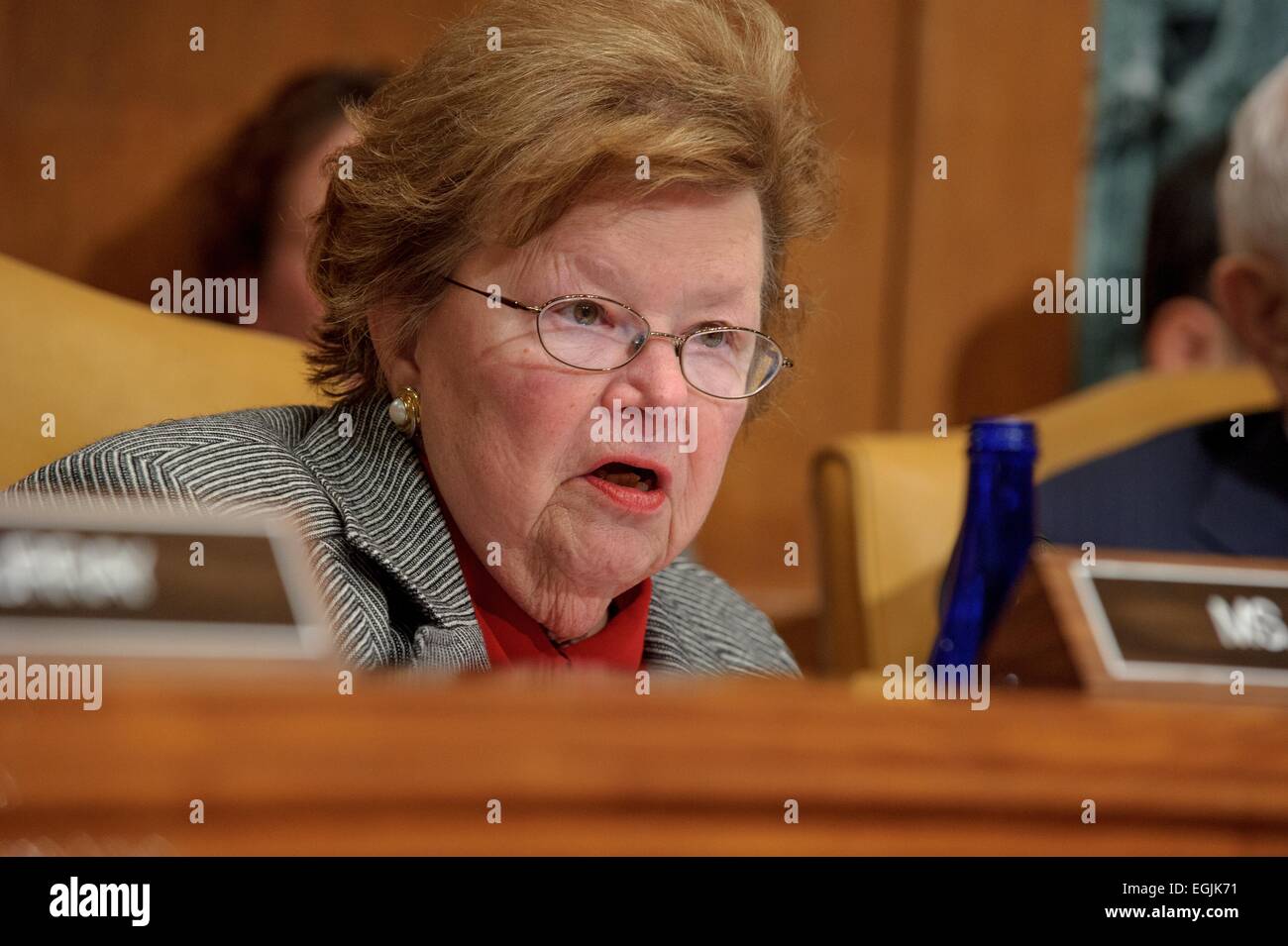 US Democratic Senator Barbara Mikulski during the Senate Appropriations ...