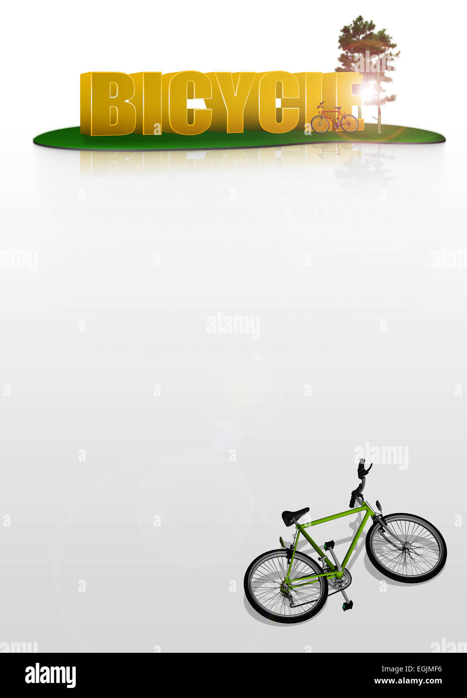 Abstract 3D Bicycle poster background with space Stock Photo - Alamy