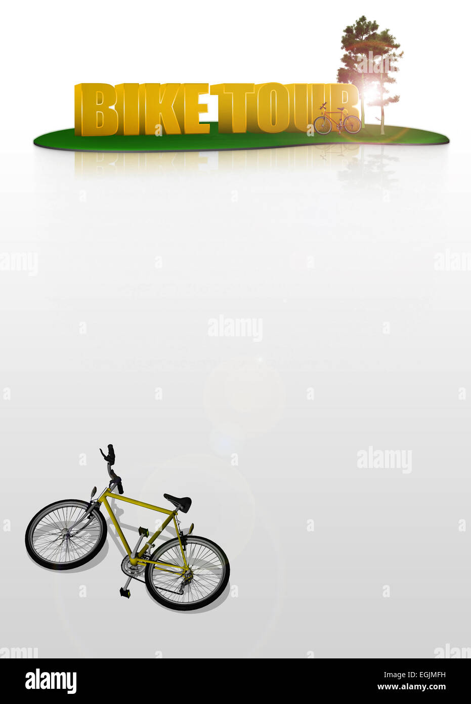 Abstract 3D Bicycle poster background with space Stock Photo - Alamy