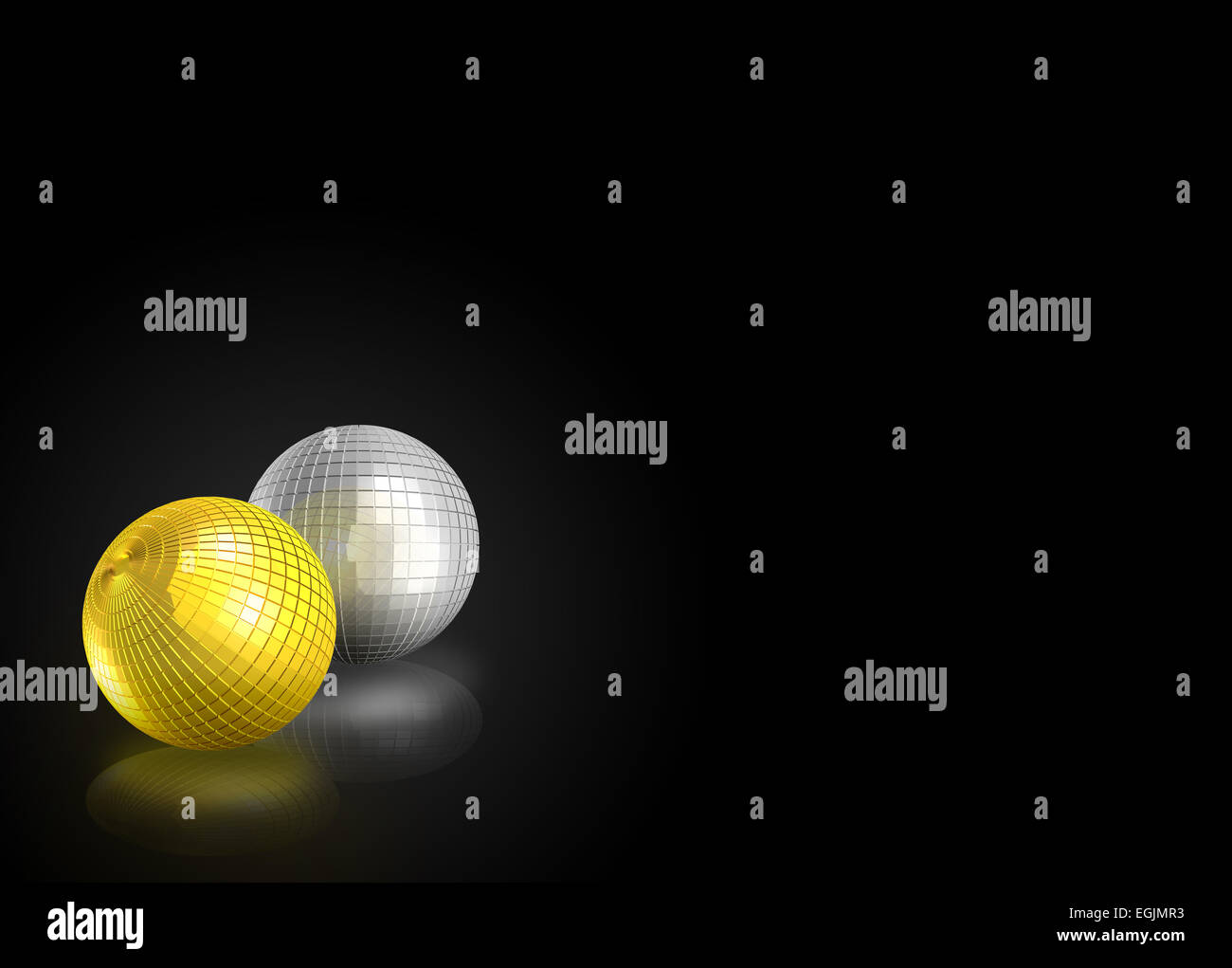 Abstract disco mirrorball poster background with space Stock Photo - Alamy