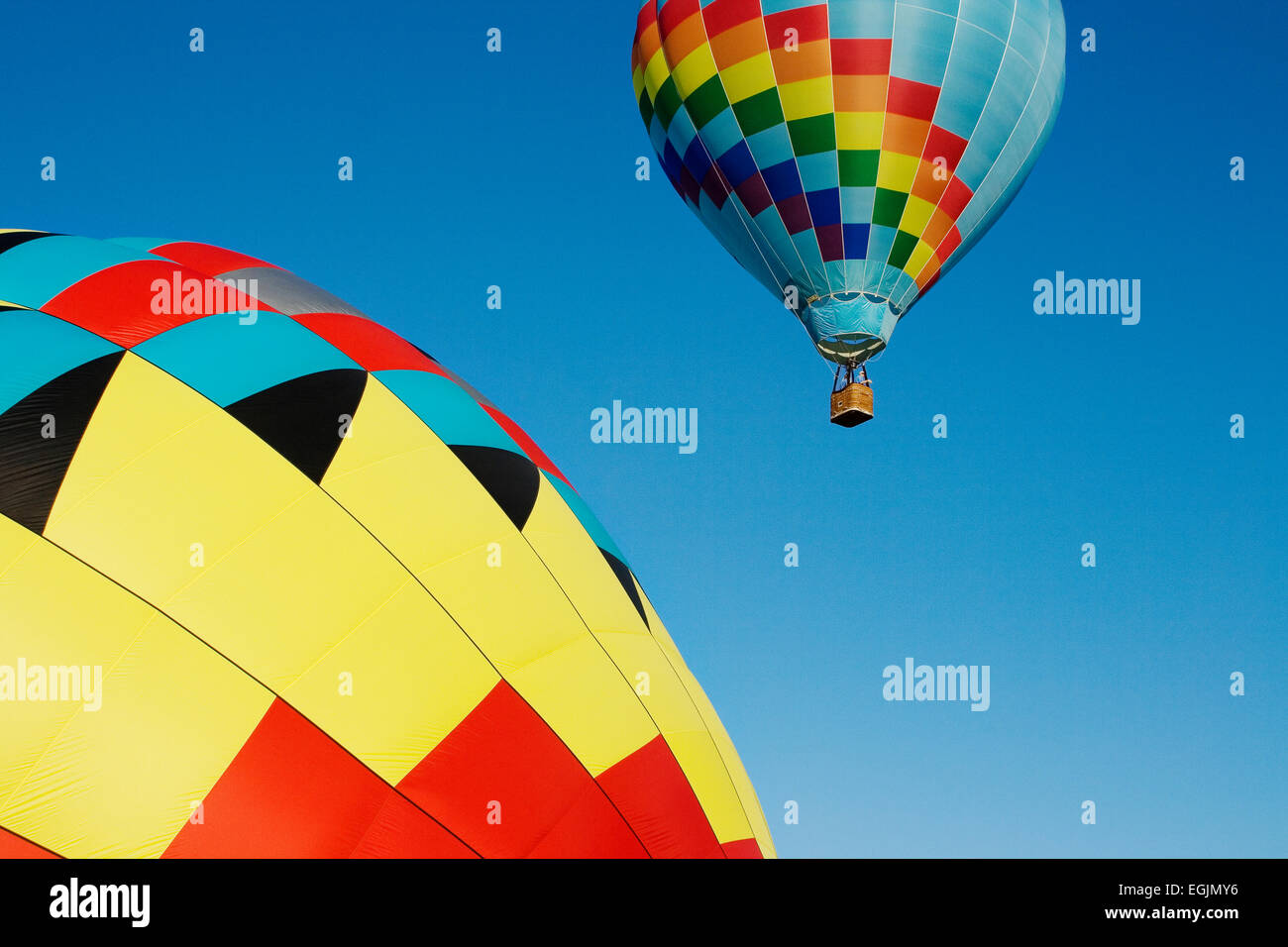 Hot air balloons in flight High Resolution Stock Photography and Images ...