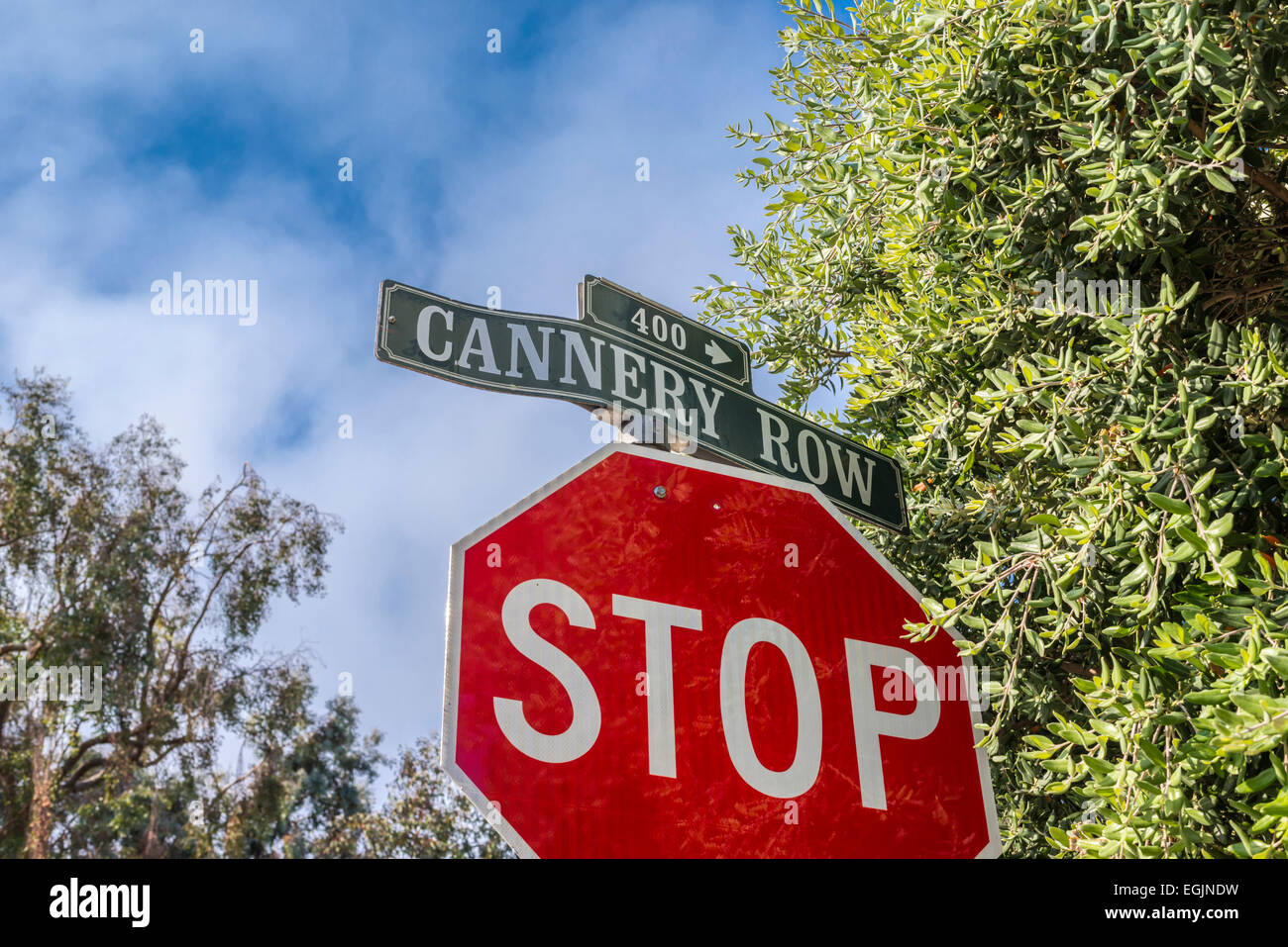 Cannery Row street sign Monterey, California, United States Stock Photo ...