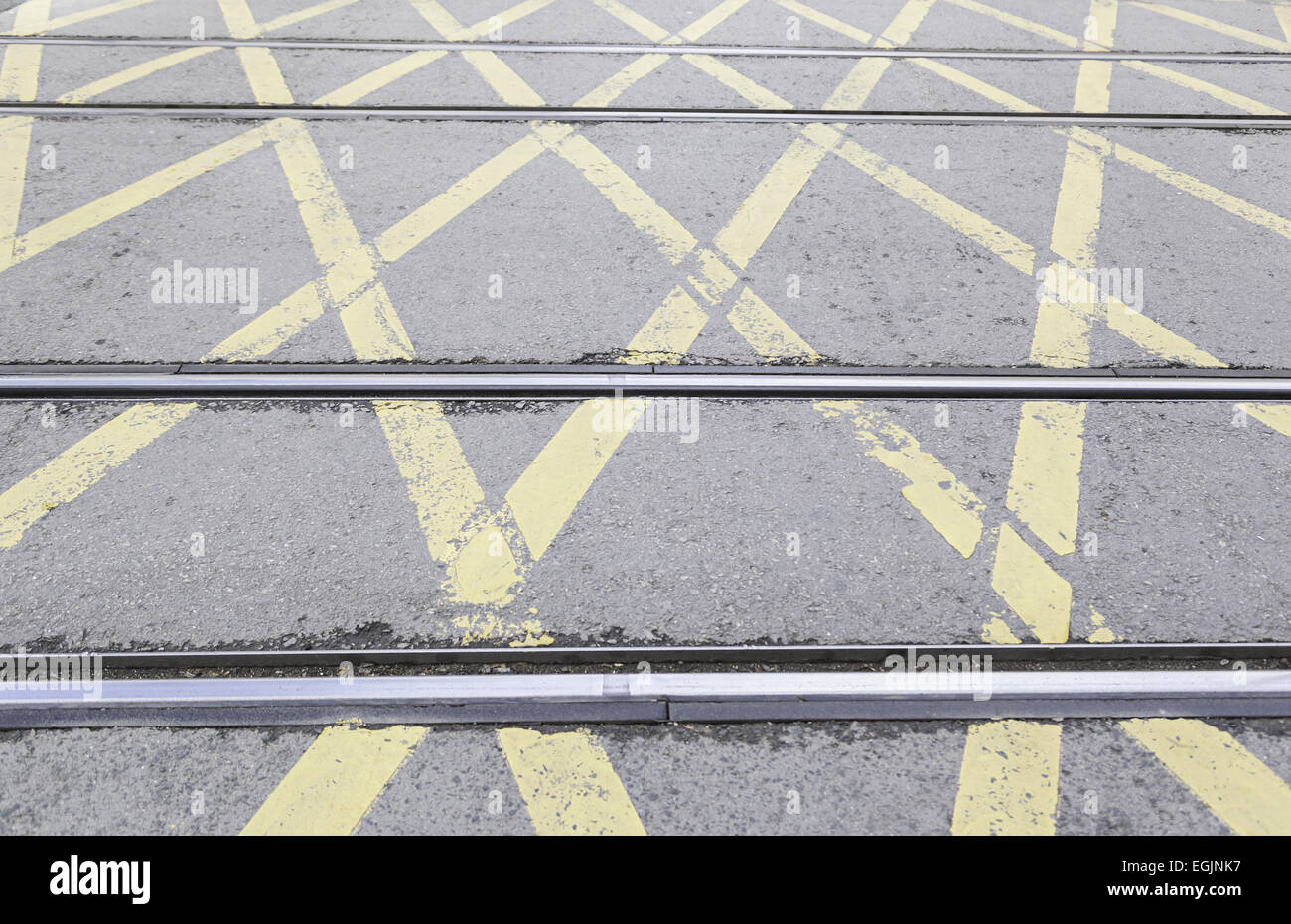 Roads tram traffic signals, detail of a roads for a Transport publishes ...