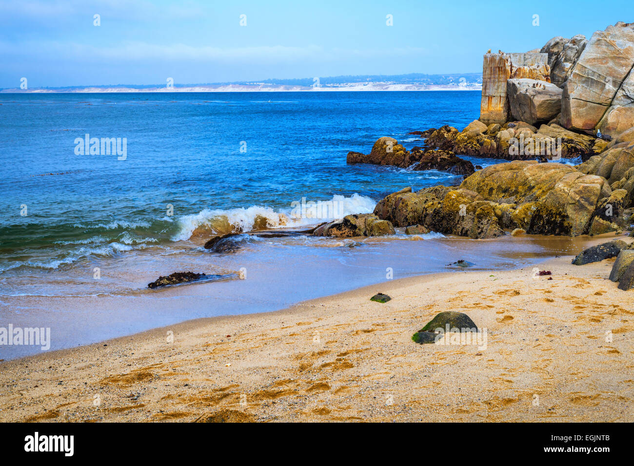 View of McAbee Beach and Monterey Bay. Monterey, California, United ...