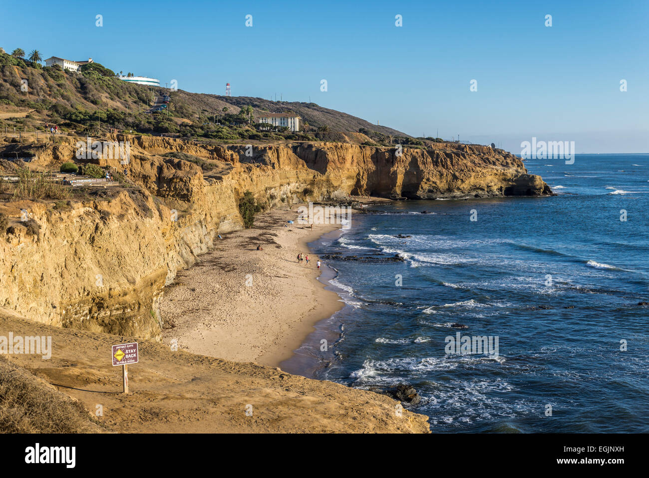 View of cliffs above North Garbage Beach. San Diego, California, United ...