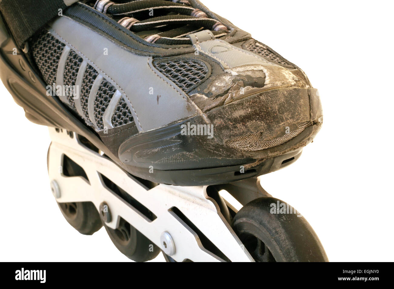worn inline skate Stock Photo - Alamy