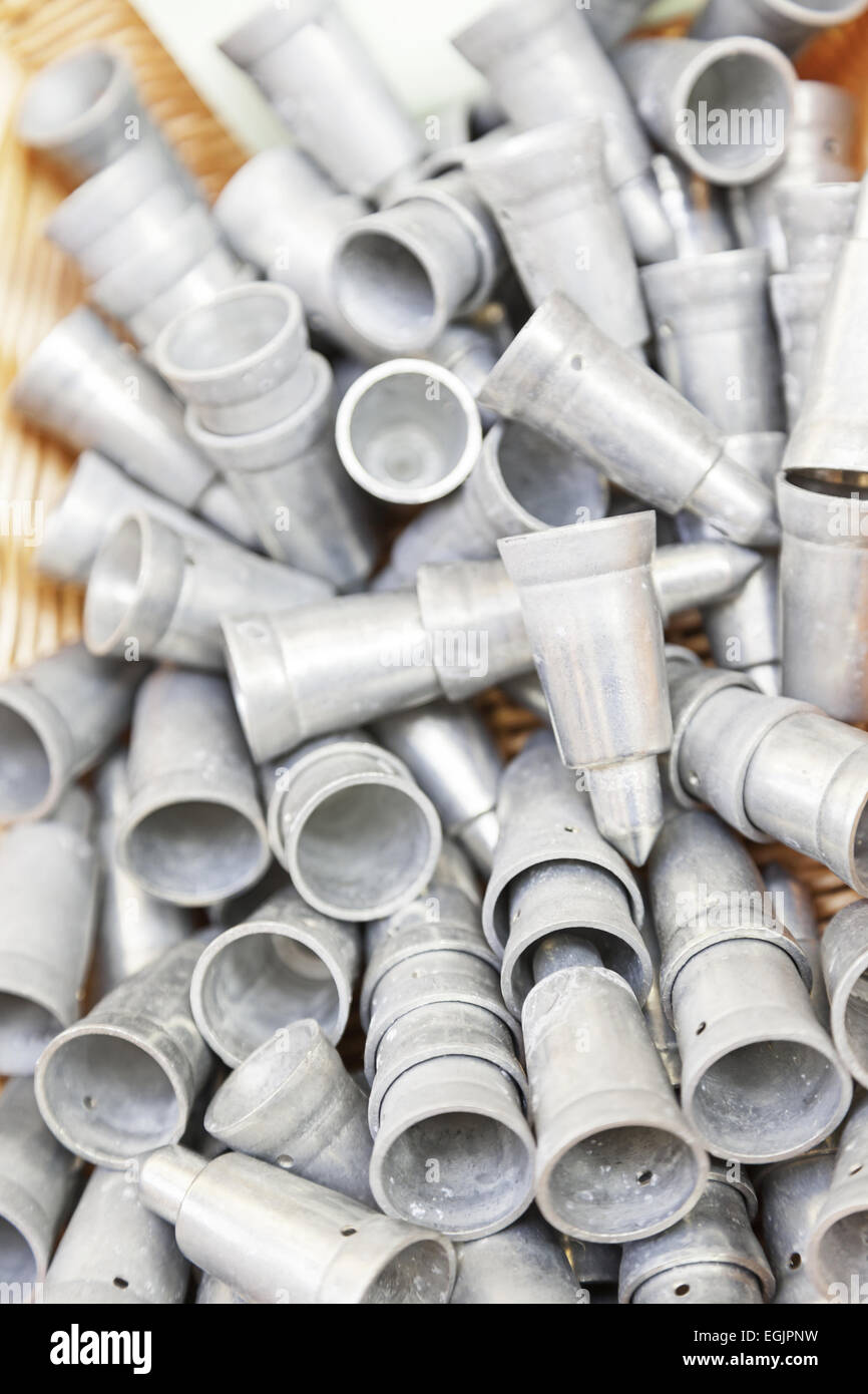 Ancient metal tips, detail of a sharp tips Handmade Stock Photo - Alamy