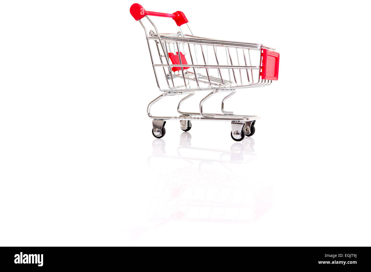 Studio shot of a shopping cart isolated over white Stock Photo - Alamy