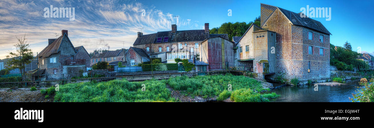 A panorama of an old mill in Gavray, France Stock Photo - Alamy
