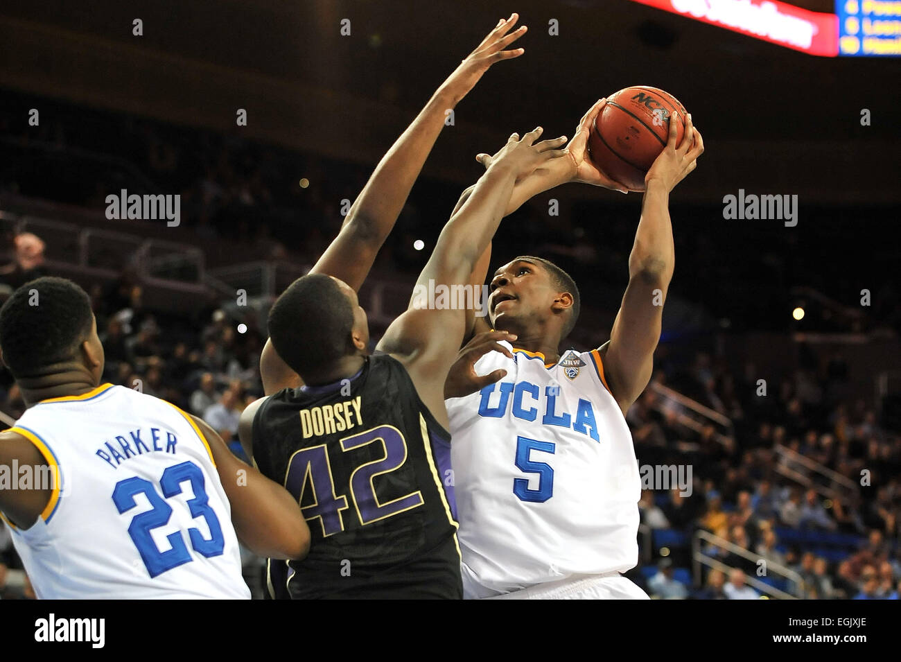 Los Angeles, CA, USA. 25th Feb, 2015. UCLA Bruins forward Kevon Looney ...