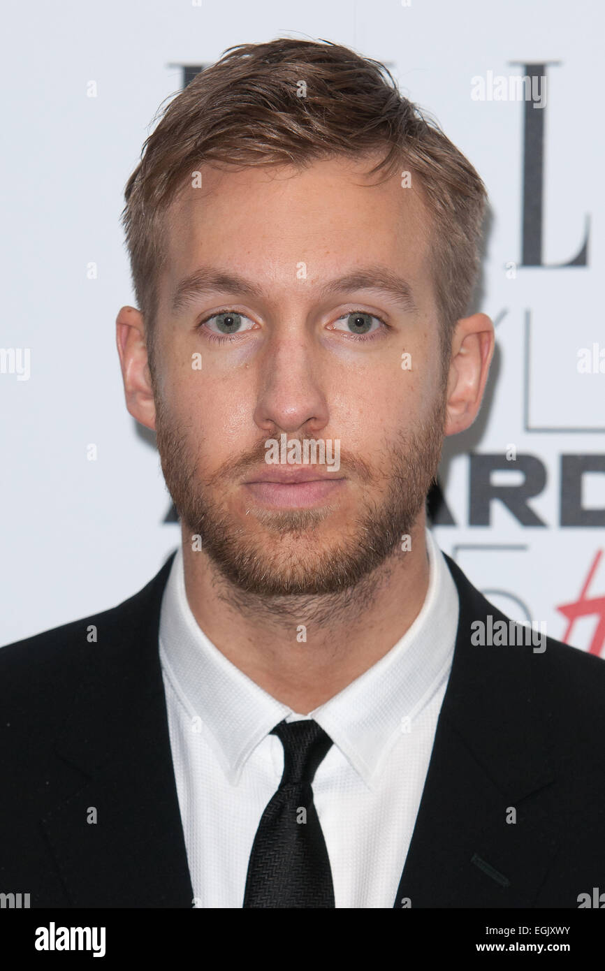 London. 24th Feb, 2015. Calvin Harris attending the Elle Style Awards ...