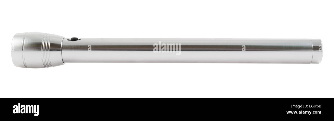 Steel LED flashlight isolated Stock Photo - Alamy