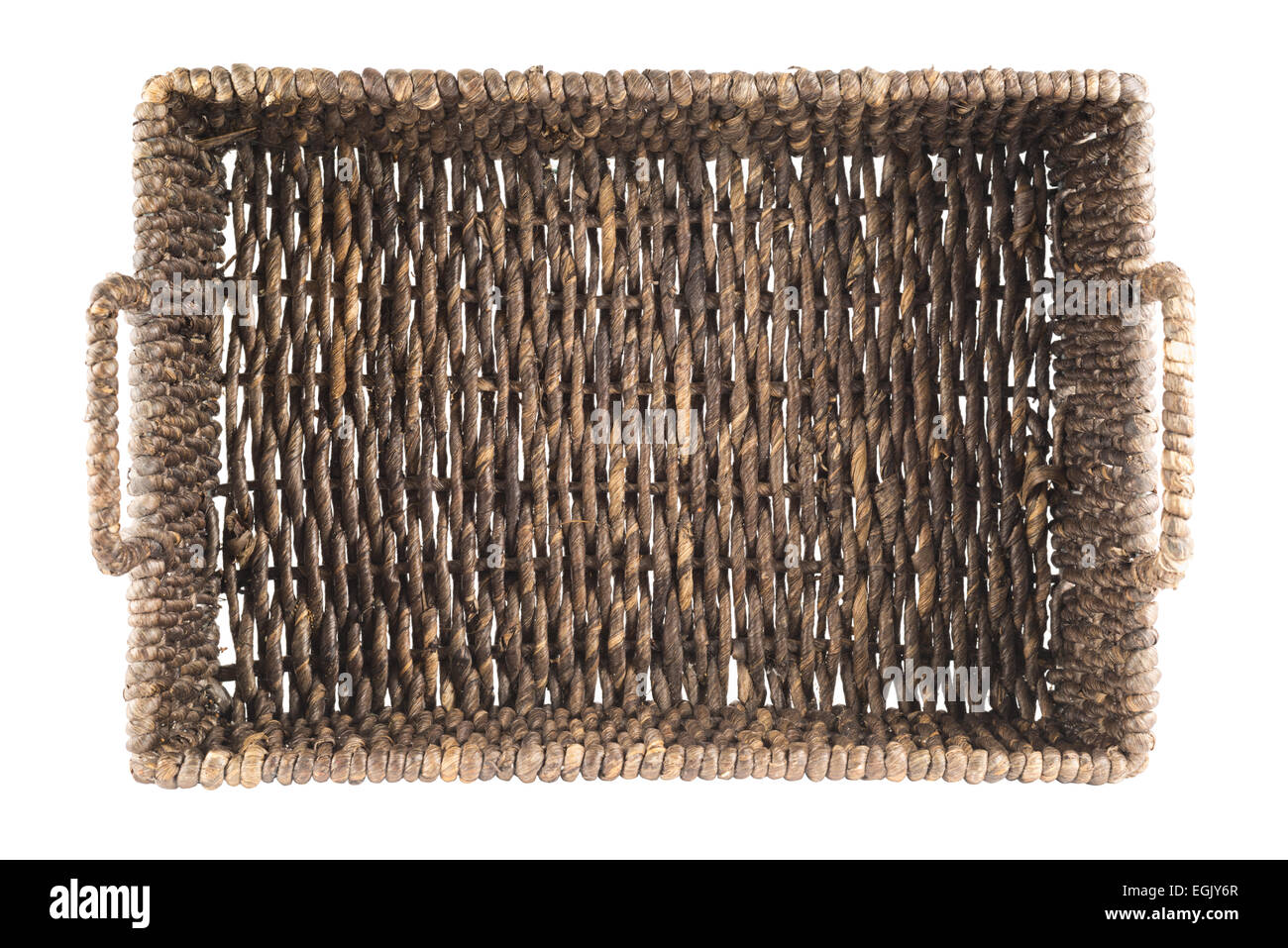 Brown wicker basket isolated Stock Photo - Alamy