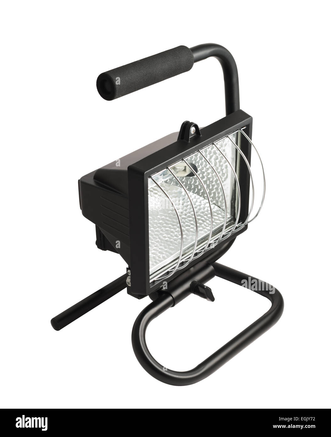 Portable halogen construction lamp isolated Stock Photo - Alamy