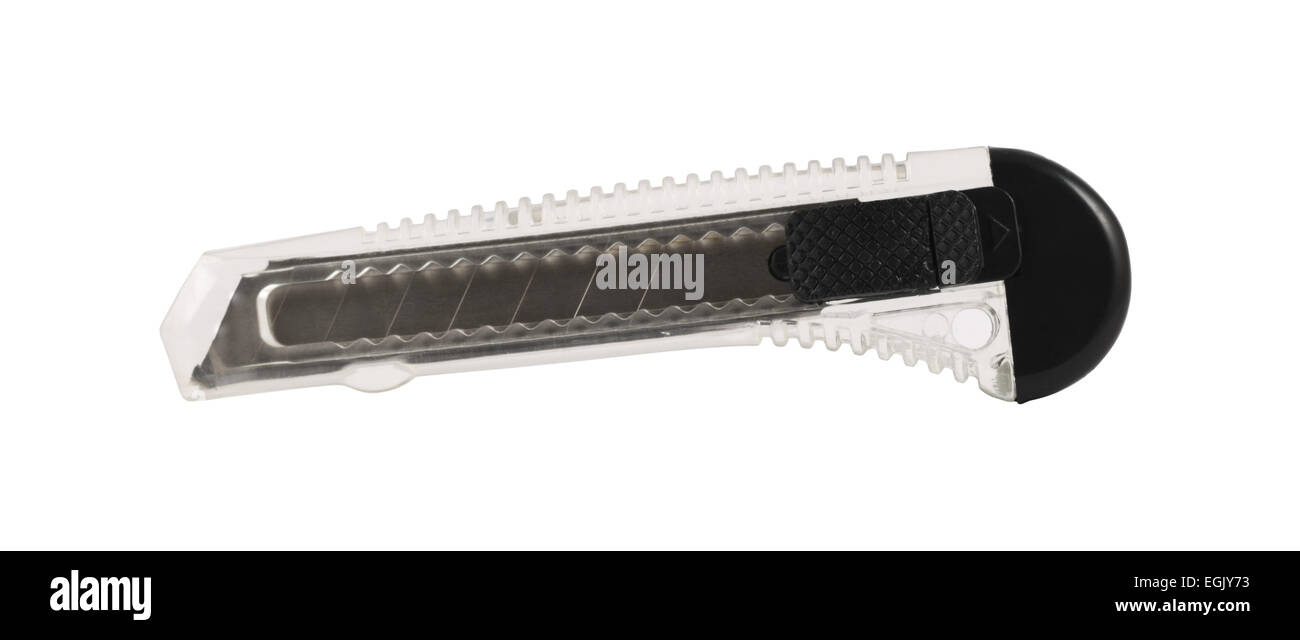 Segmented blade utility knife isolated Stock Photo - Alamy