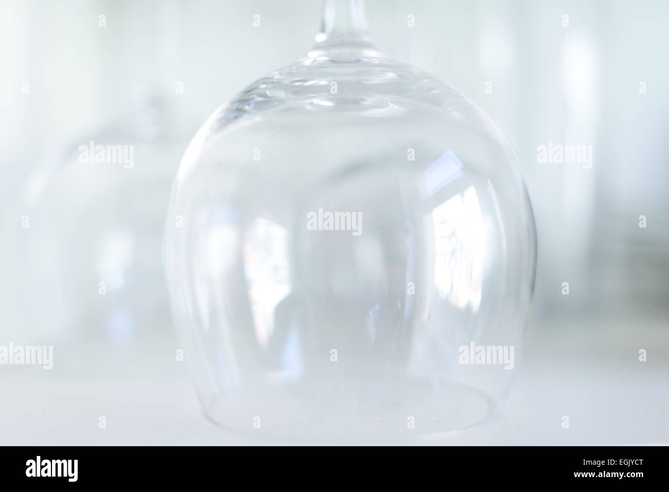 Shiny crystal clean wine cup. Close up. Shallow depth Stock Photo - Alamy