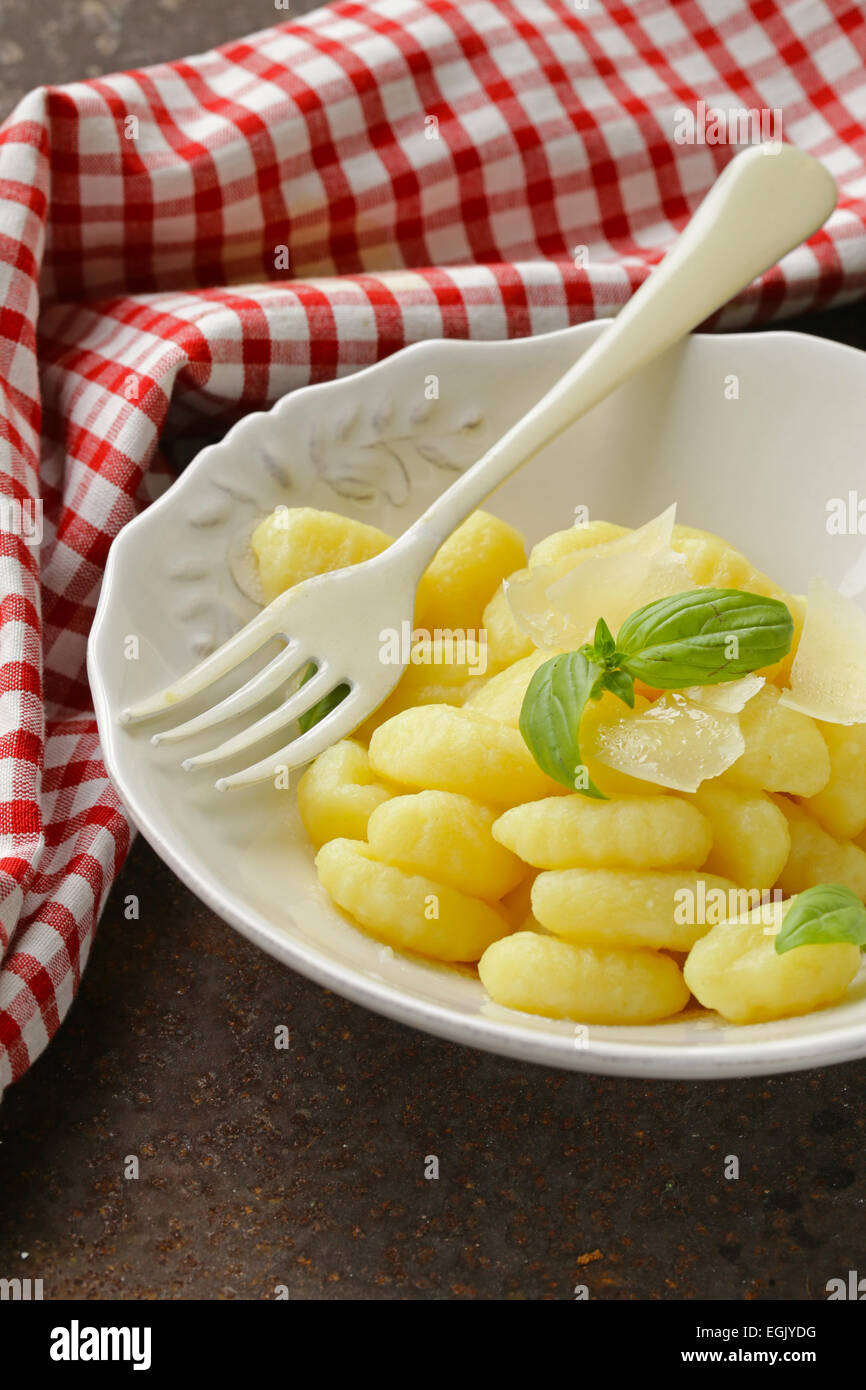 traditional Italian gnocchi prepared with potatoes and eggs Stock Photo ...