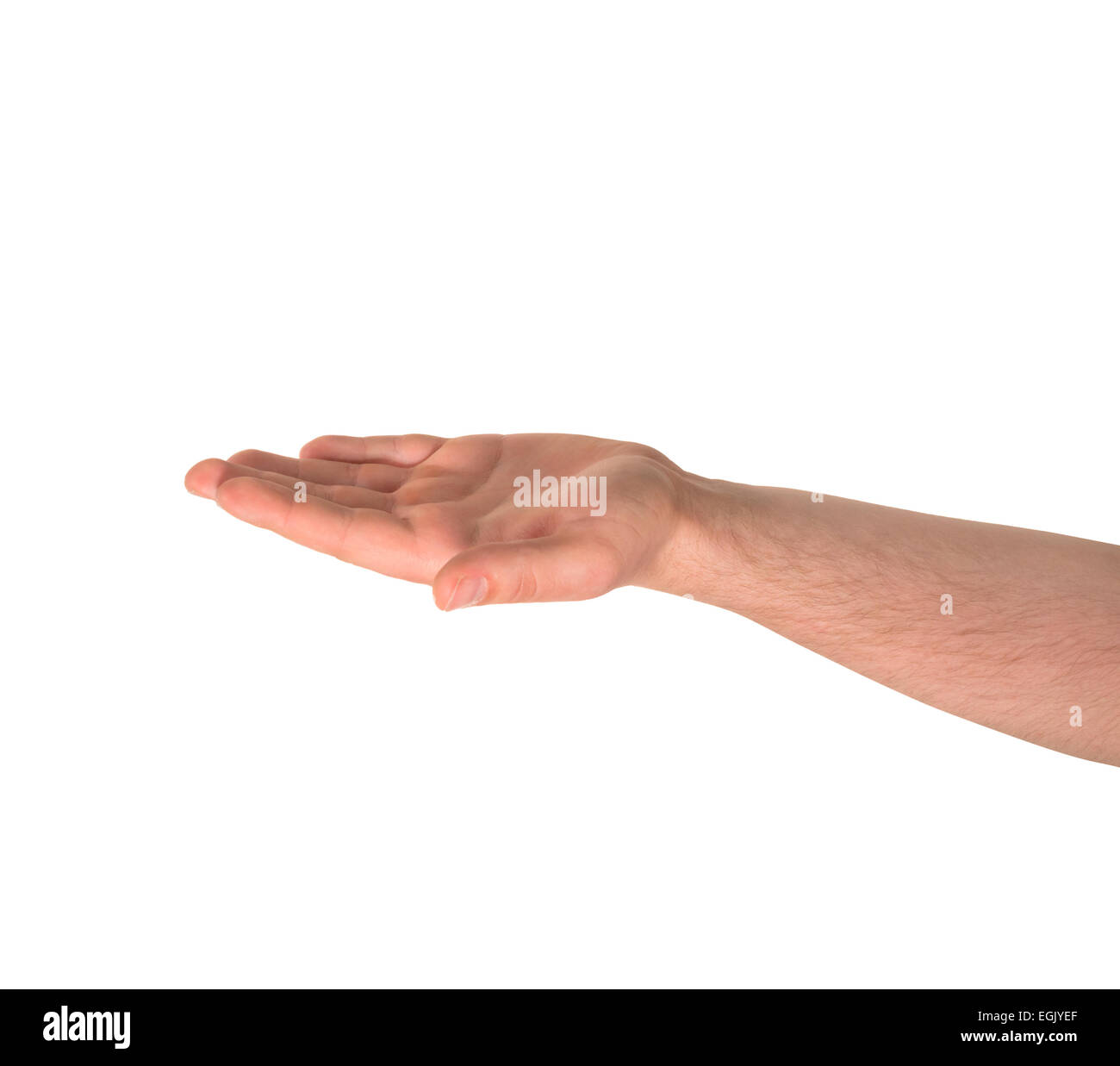 Opened palm hand gesture isolated Stock Photo - Alamy