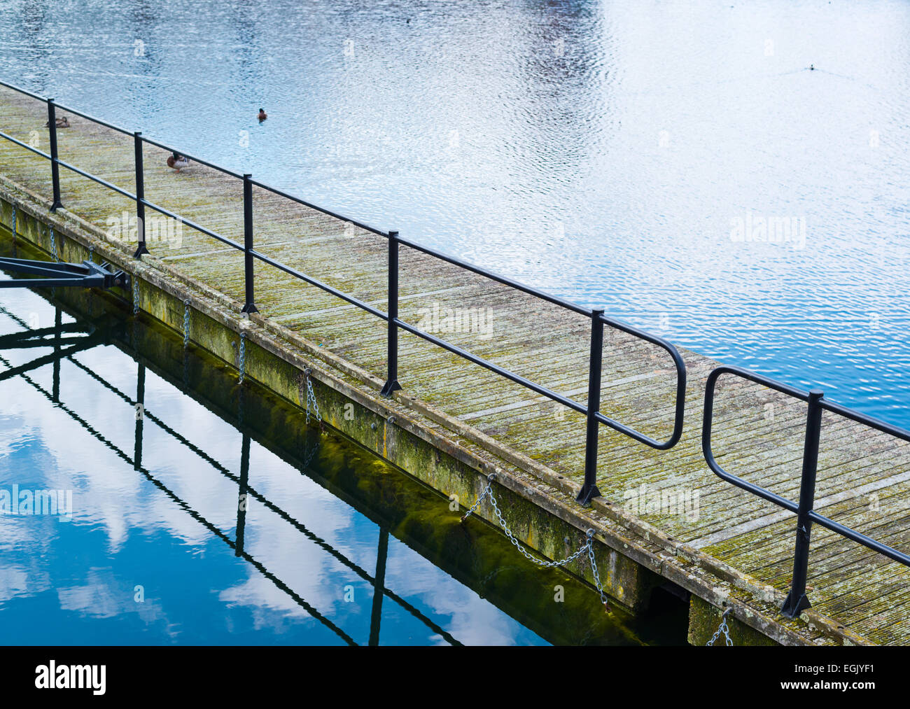 Water walkway through the lake Stock Photo - Alamy
