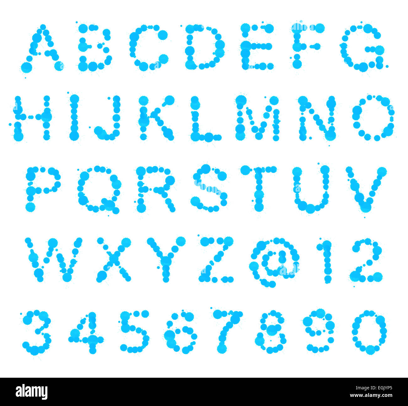 Abc alphabet made blot spots hi-res stock photography and images - Alamy