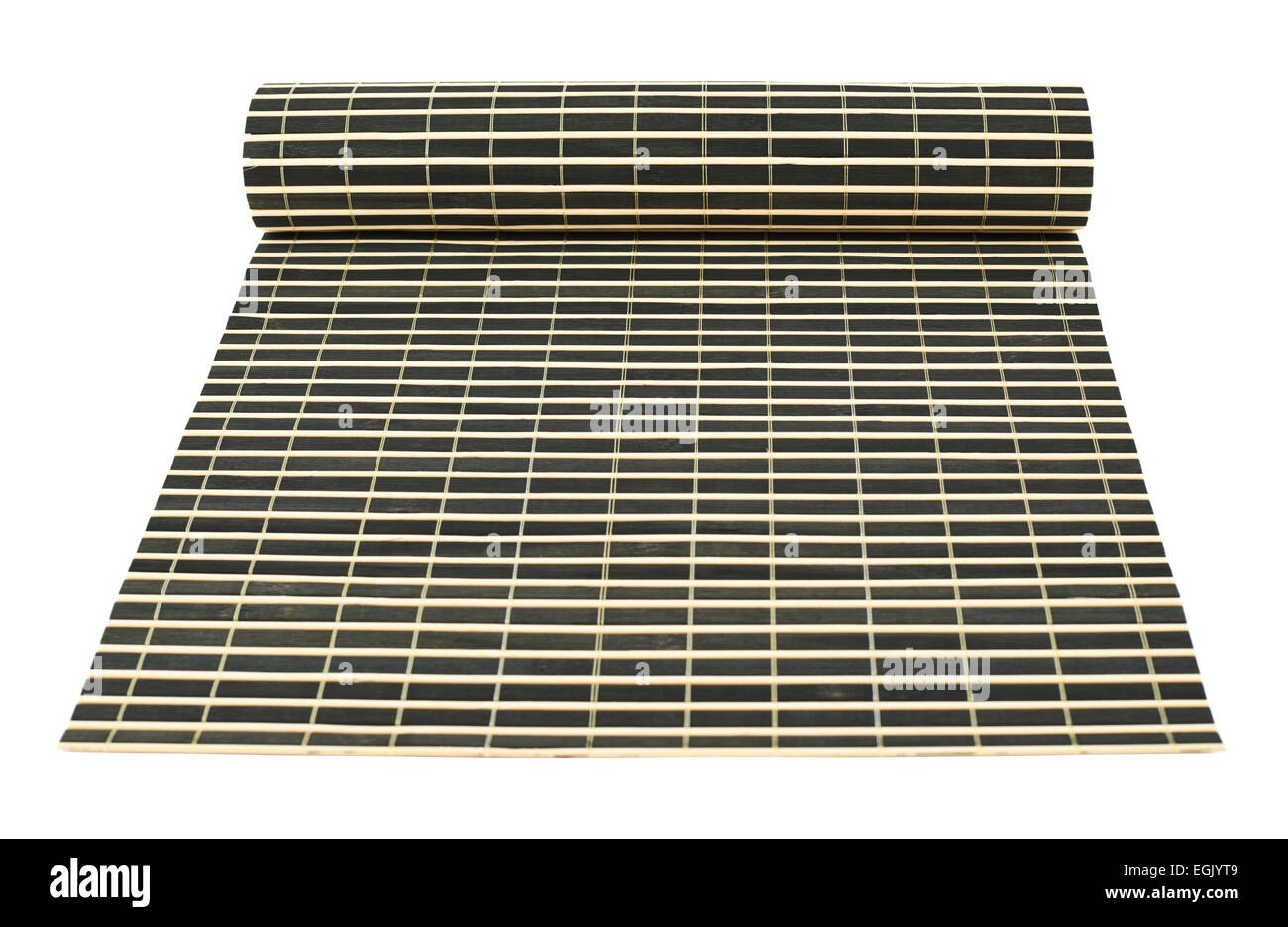 Rolled straw mat isolated Stock Photo - Alamy