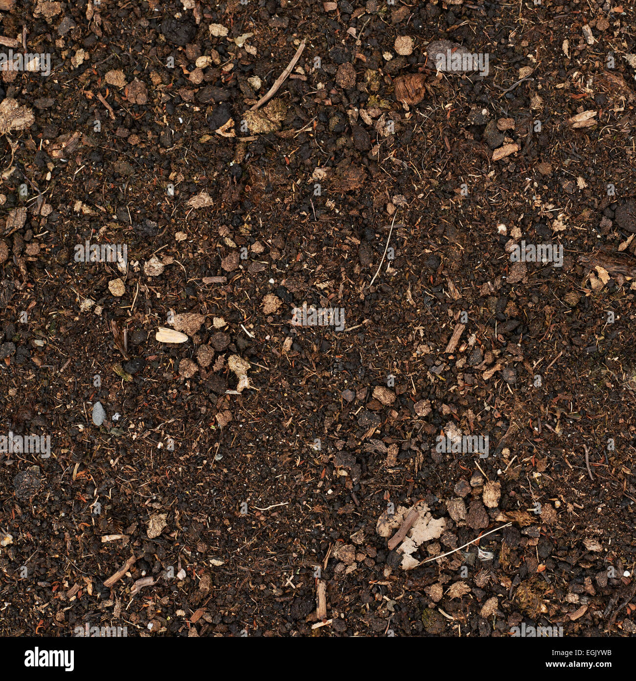 Earth covered with mulch Stock Photo - Alamy