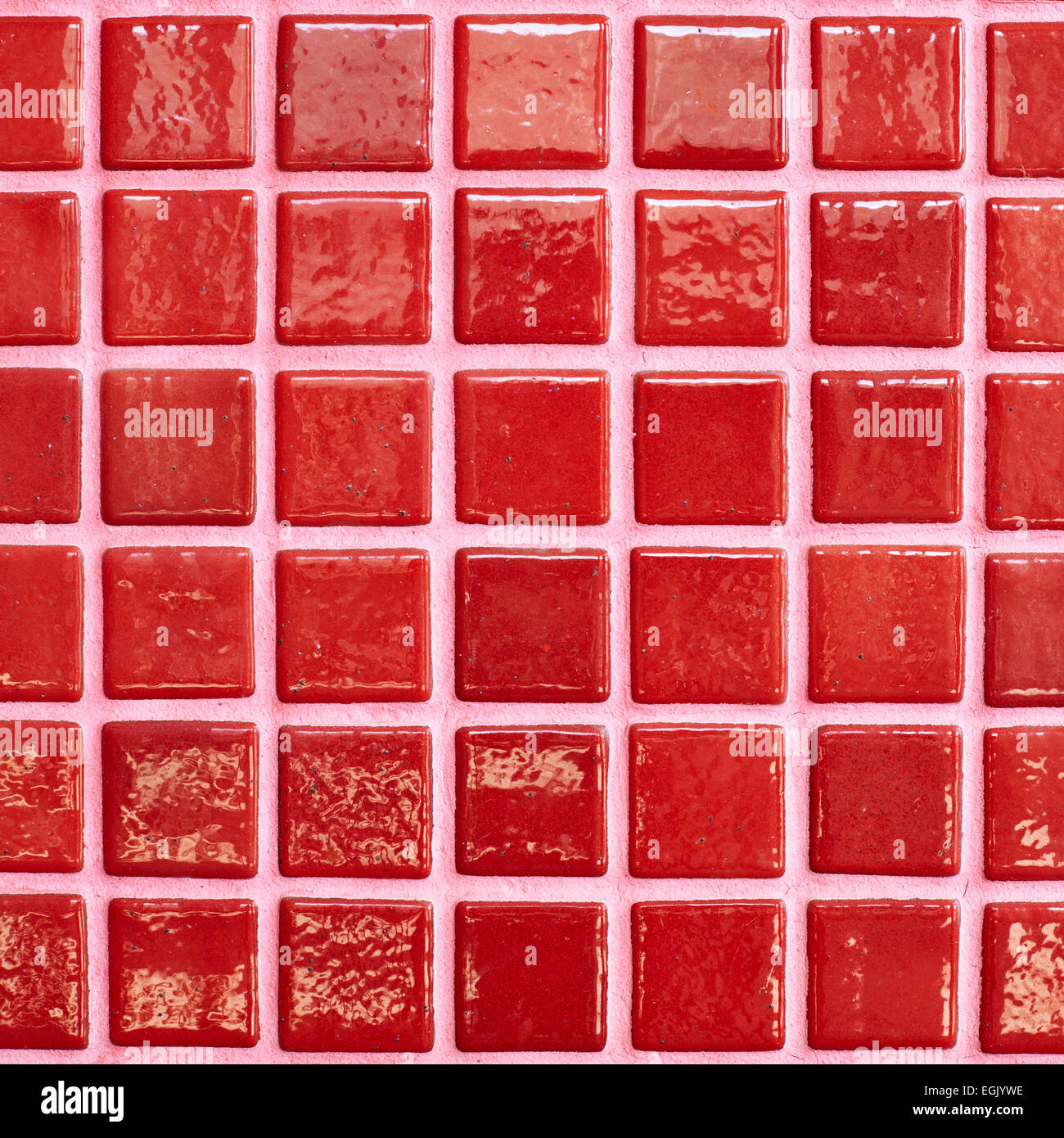 Wall tiled with red tiles Stock Photo - Alamy