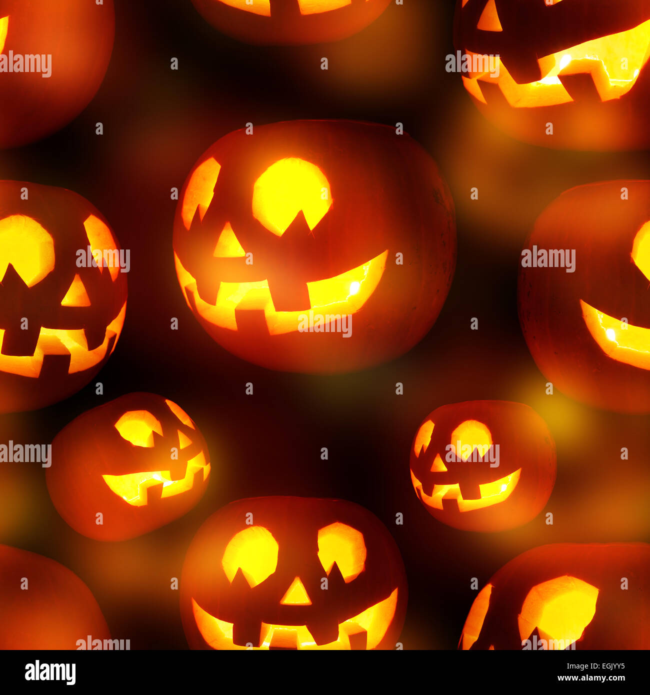 Seamless Jack-o'-lanterns pumpkin pattern Stock Photo - Alamy