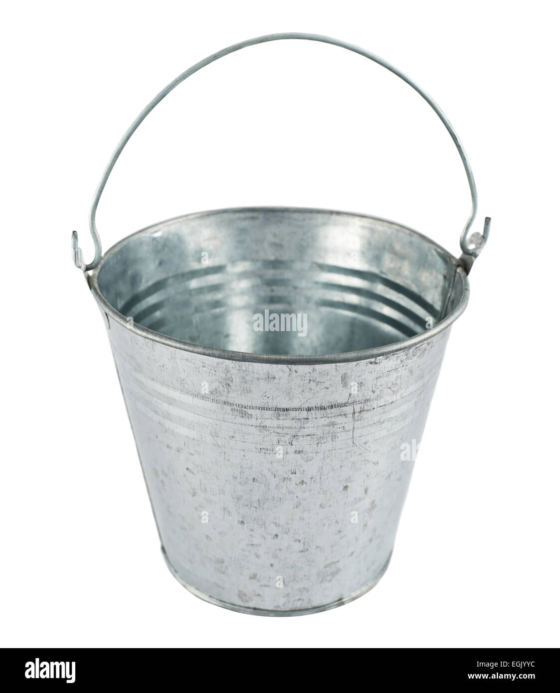 Metal zinc bucket isolated Stock Photo - Alamy